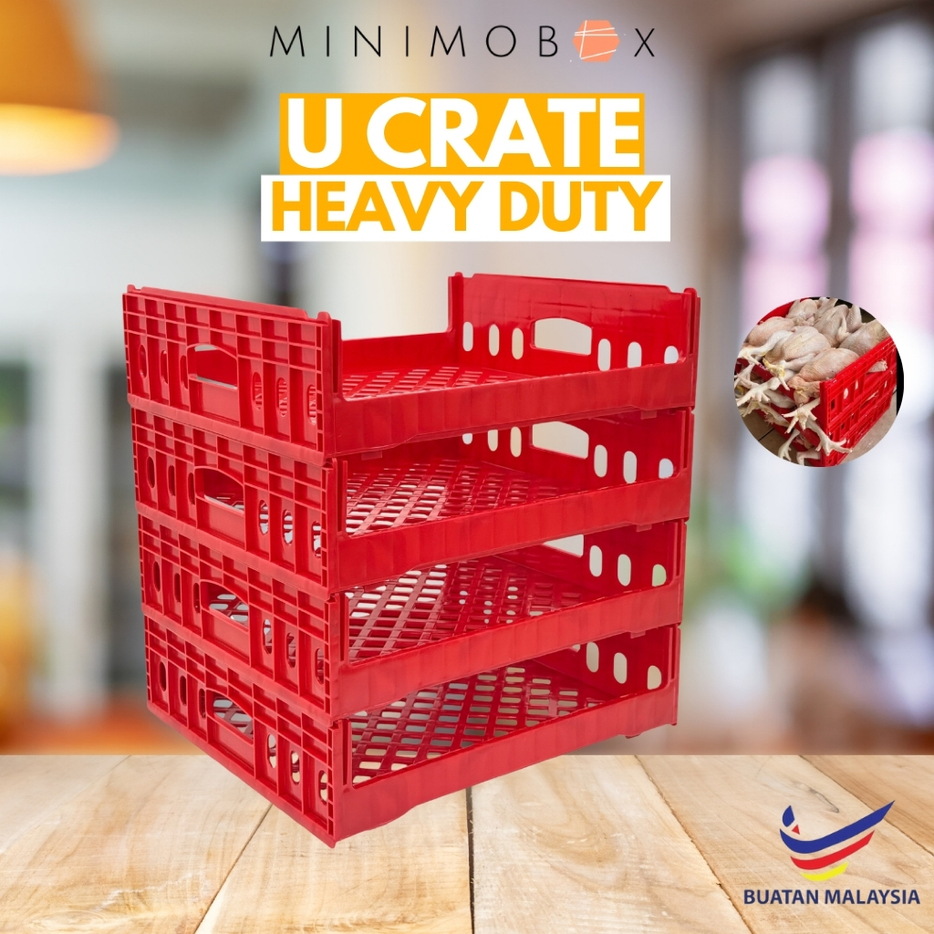 U Crate Cold Room Basket Industrial Basket Bread Crate Bakul Kilang ...