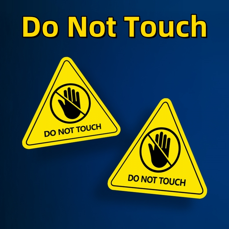 Triangle Warning Sign Sticker Security Logo Do Not Touch Label ...