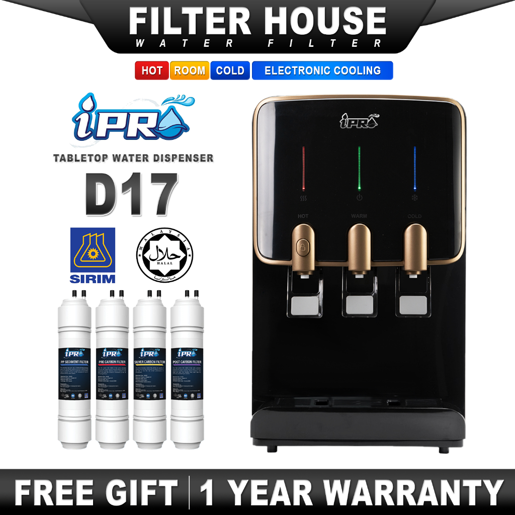 IPRO Tabletop Water Dispenser Hot Room Cold Water Purifier D17 ...