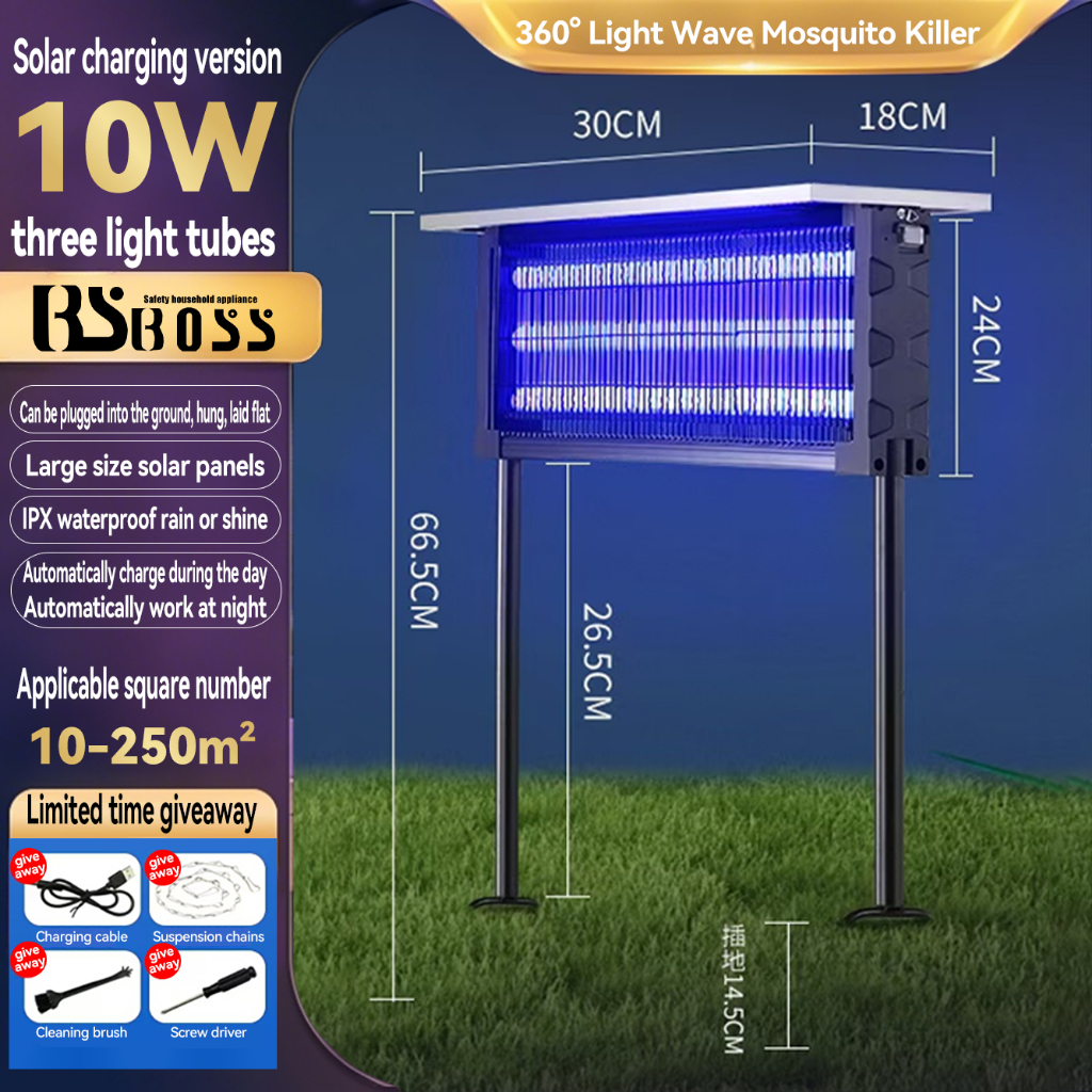 BSBOSS Solar Mosquito Killer Pest Control Electric Zapper LED ...