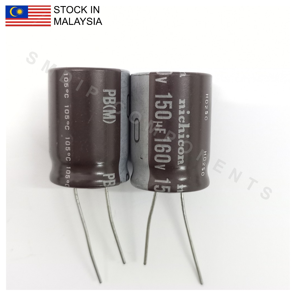 Japanese-Grade 150uF 160V 105°C, Radial Capacitor, 18mm x 25mm | Shopee ...