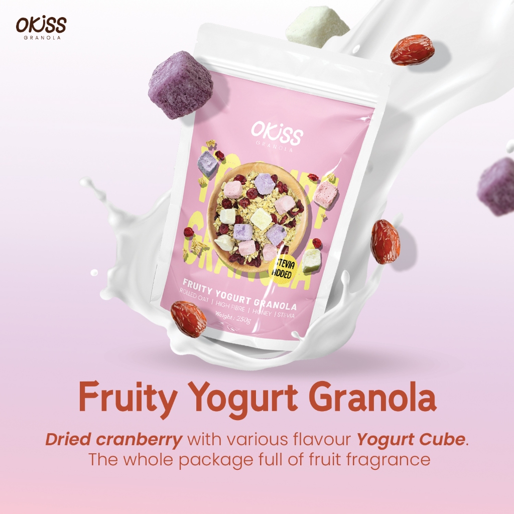 Oat Crunch Fruity Yogurt Granola Breakfast 250g | Shopee Malaysia