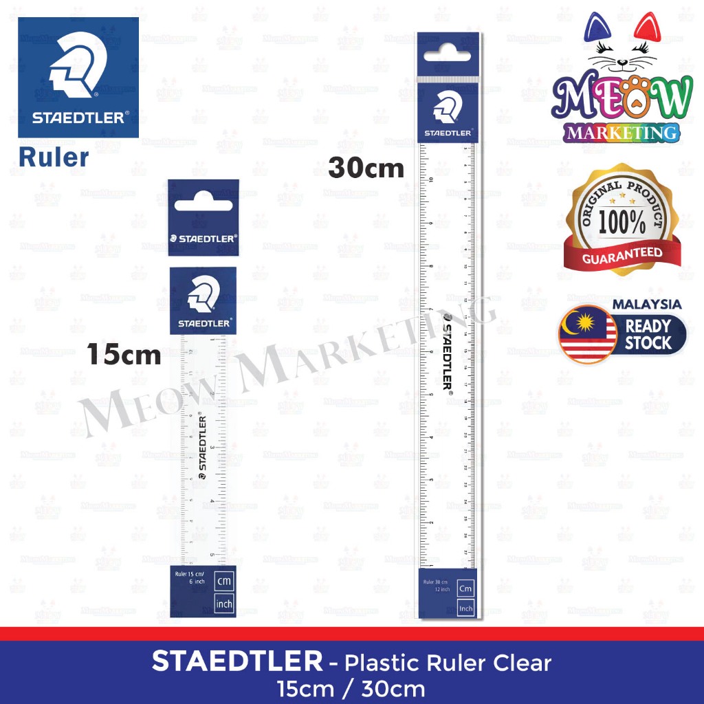 Staedtler Plastic Ruler Clear (562) - 15cm / 30cm | Shopee Malaysia