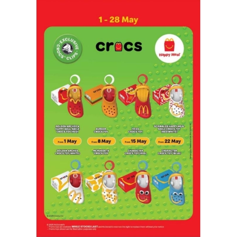 (READY STOCK) Mcd Mcdonalds Mcdonald's Mekdi Happy Meal Malaysia麦当劳洞洞鞋 ...