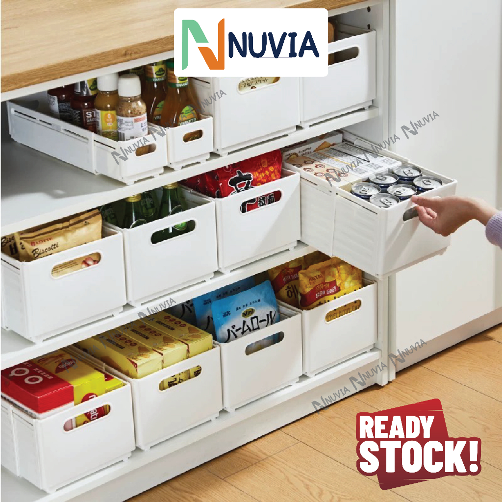 Nuvia Retractable Drawer Organizer Adjustable Kitchen Storage Box ...