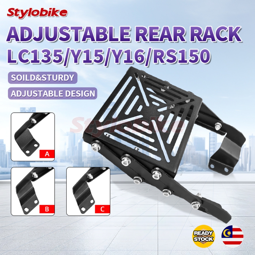 Y15ZR LC135 RS150 VF3I Rear Rack Adjustable Heavy Duty Rack Lipat Top ...