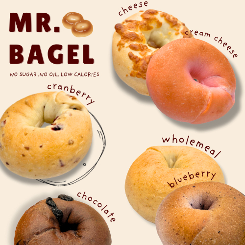 【Mr.Bagel】Handmade Healthy Bagel No Sugar No Oil Bagel Low Calories ...