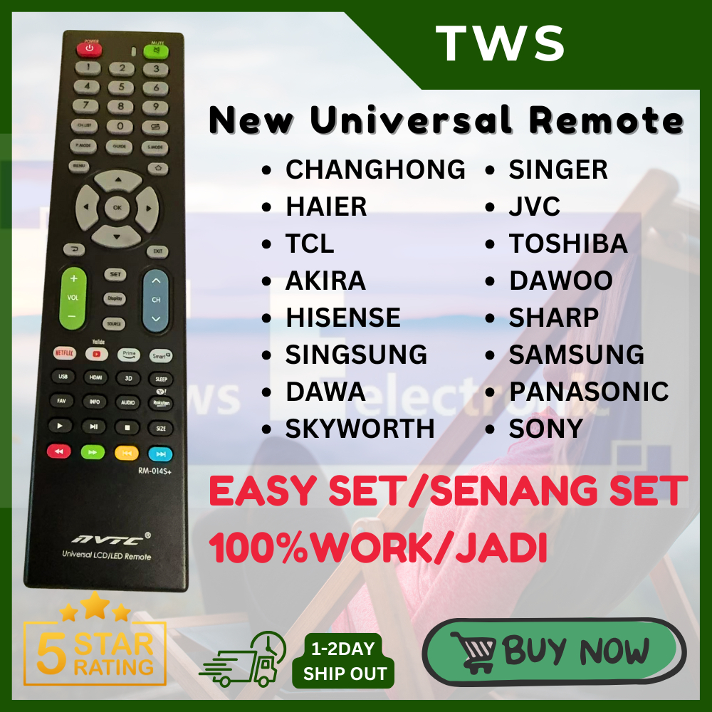 Universal Remote Control Led Tv For Brand : DAWA / TELEFUNKEN/ VISION ...