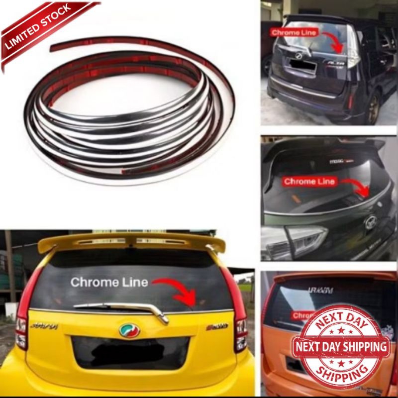 Universal Car Lining Chrome Rear Bonnet Waterproof Double Sided Tape ...