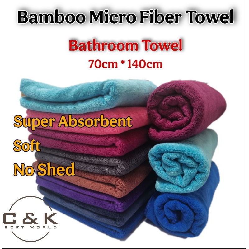 New Stock Bathroom Towel Thick Bamboo Micro Fiber Adults 70cm*140cm ...