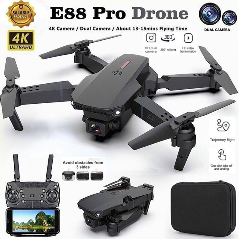 New Drone E88/E99 pro RC Quadcopter Drone FPV WiFi Easy Foldable With Mod Altitude Resistance 4K ...