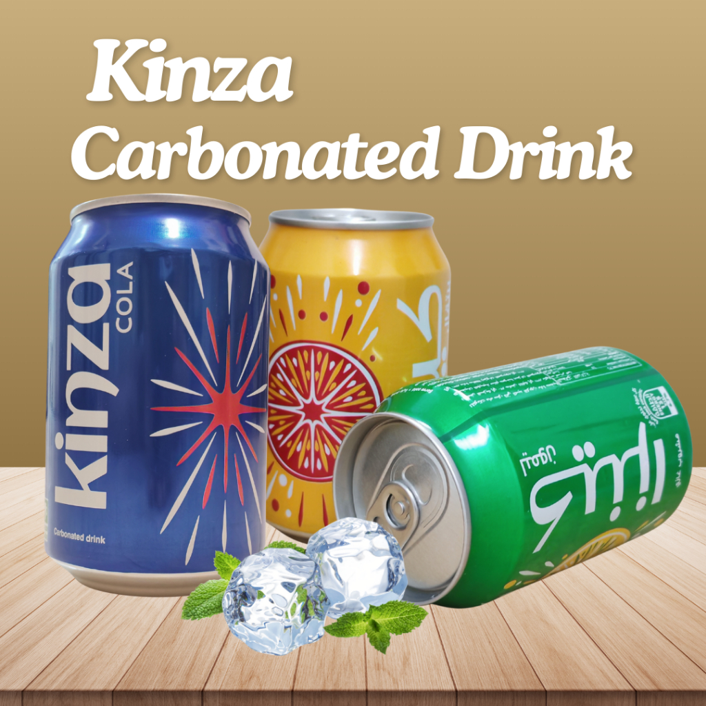 Kinza Carbonated Drink / Cola / Orange / Lemon / Minuman Berkarbonat ...