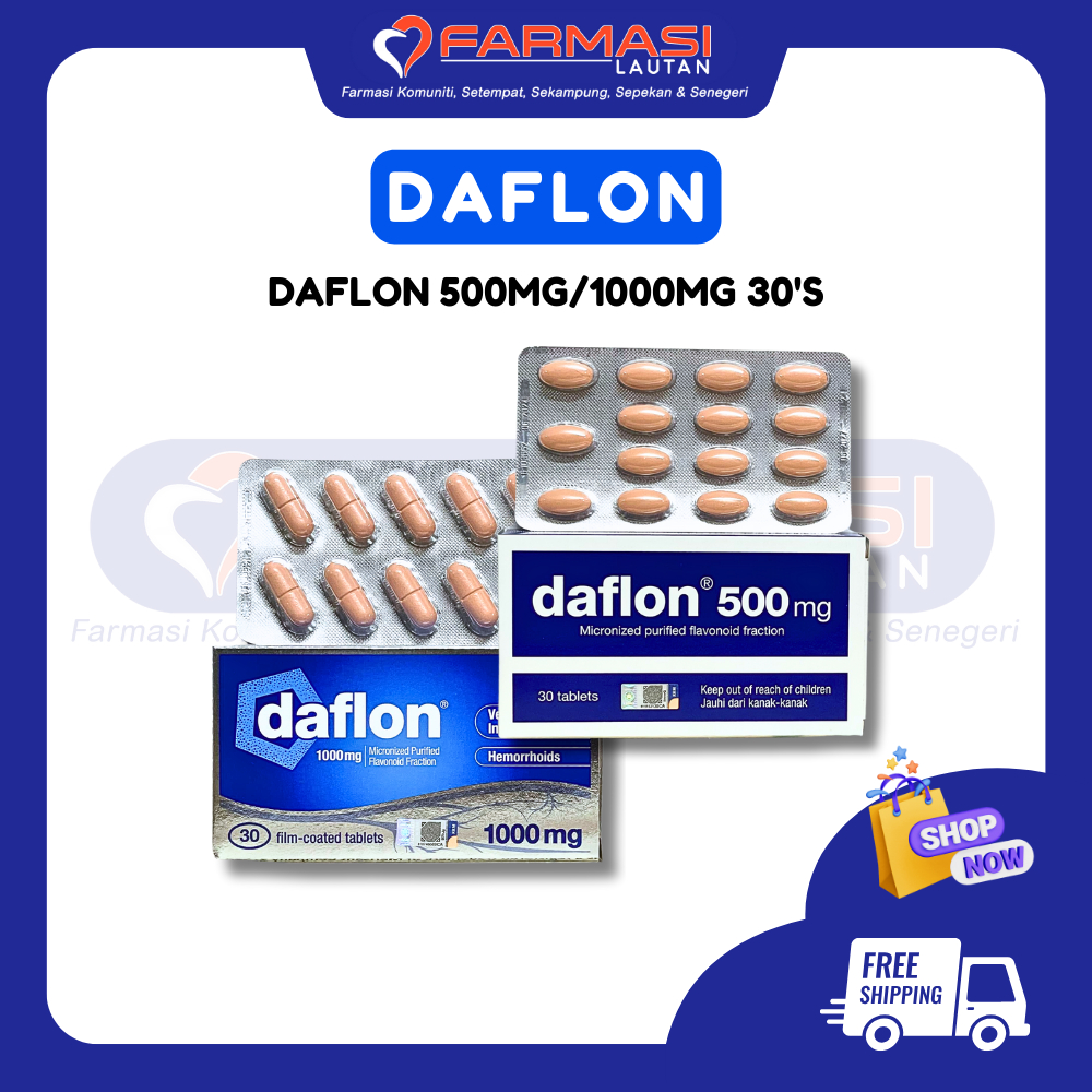 Daflon 500mg/1000mg Tablets (10's/15's/30's) [For Hemorrhoids/Buasir ...