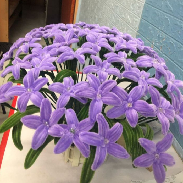 Bunga Telur Kawat Bulu Purple Theme (tulip/daisy/lily) | Shopee Malaysia