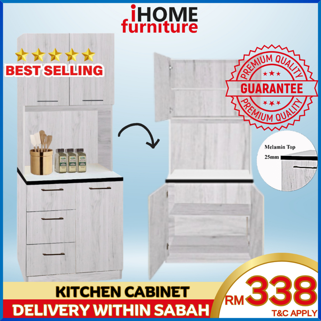 iHOME SABAH FURNITURE 🔥READY STOCK🔥Kitchen Cabinet Series Melamine Top ...