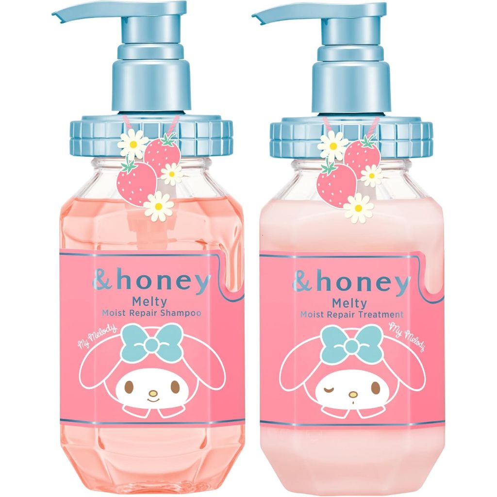Set of 2 &Honey Melty My Melody Shampoo&Treatment Bottle Set Japan Limited Edition Best Cosme ...