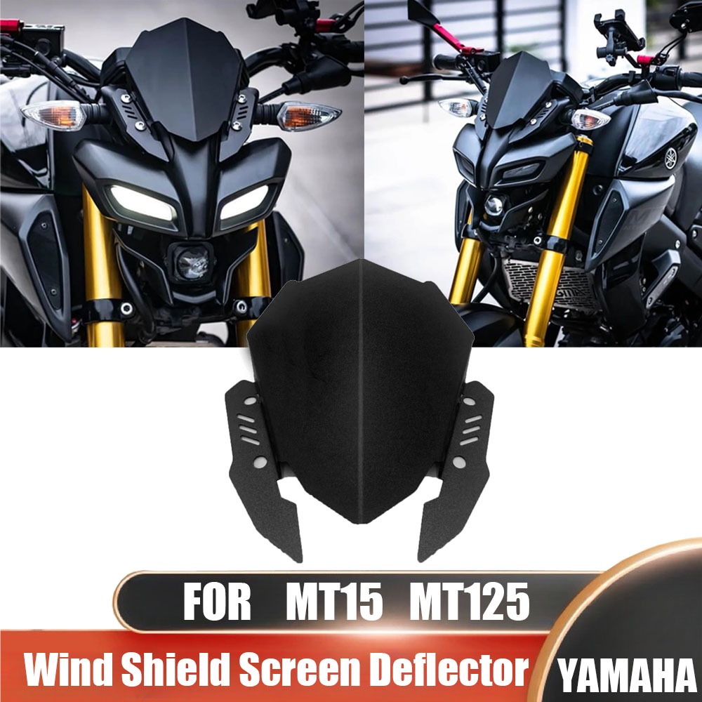 motorcycle accessories mt15 Aluminum sports windScreen windshield ...