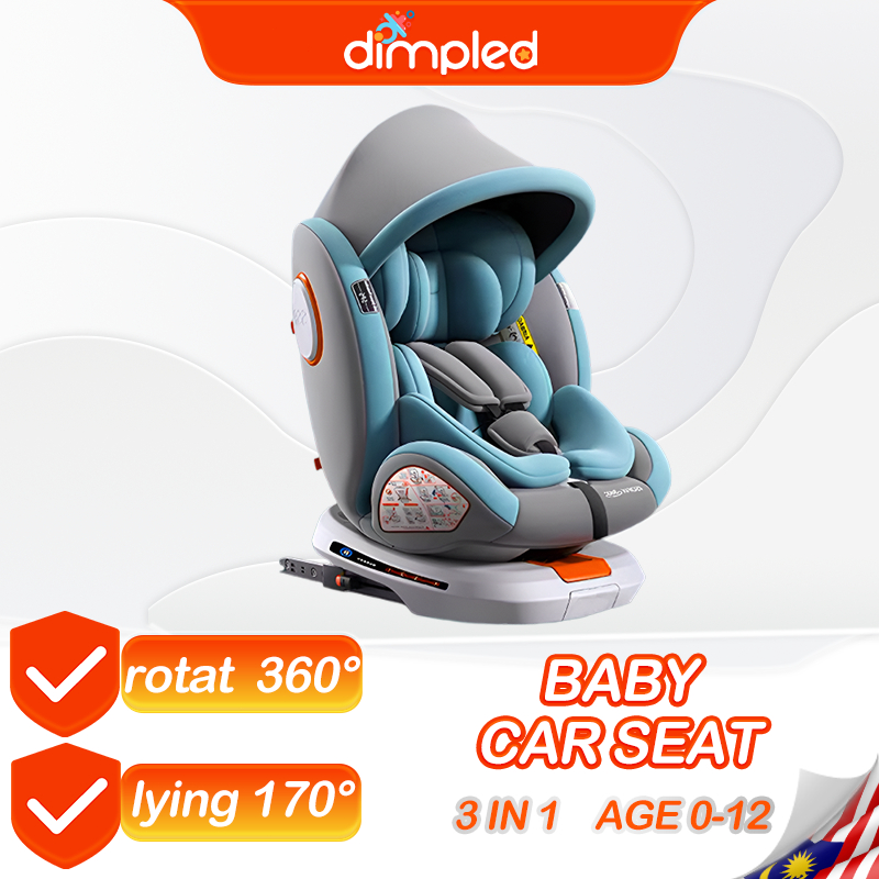 COD baby car seat Age 1-12 Comfort 3 in 1 Portable Adjust isofix interface infant car seat baby ...