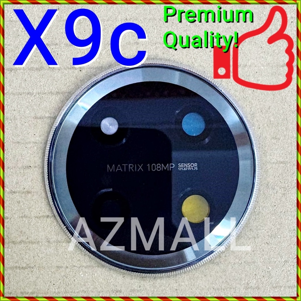 (Replace Crack Glass) NEW ORI Rear Camera Lens Glass Cover with Frame ...