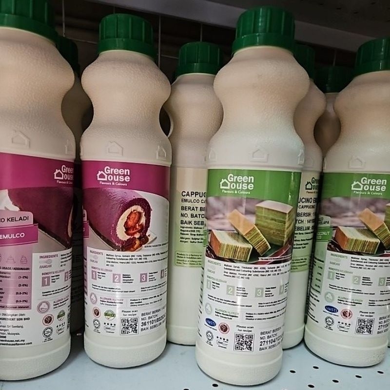 Green House Emulco Flavour Pandan coconut Blueberry Yam Cappucino ...