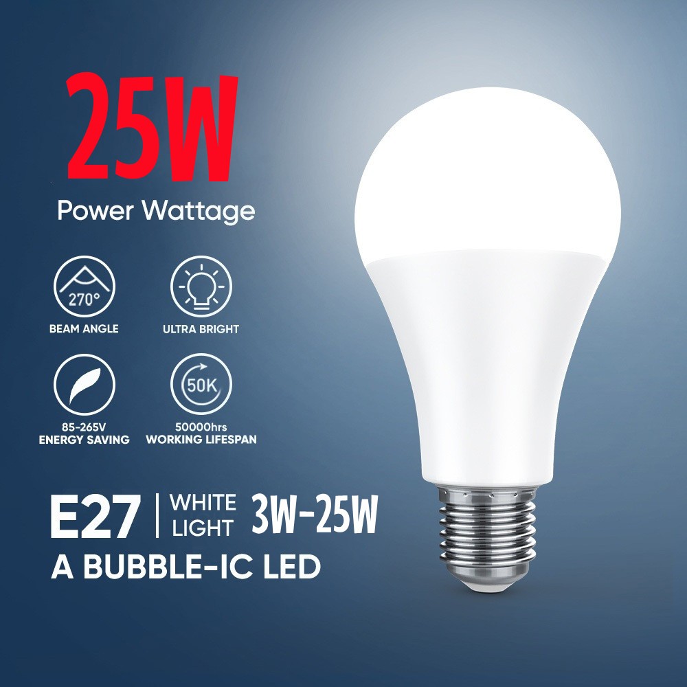 Lampu Led Light Bulb Lampu Led Siling Mentol E27 LED Bulb Downlight 5W ...