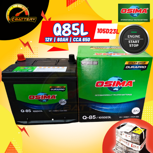 Q85 EFB 105D23L OSIMA MF Car Battery Bateri Kereta | Start Stop | MAZDA ...