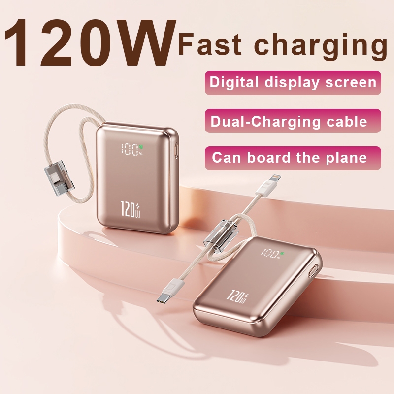 Power Bank 20000mAh 50000mAh PD 60W 120W Fast Charging Powerbank Built ...