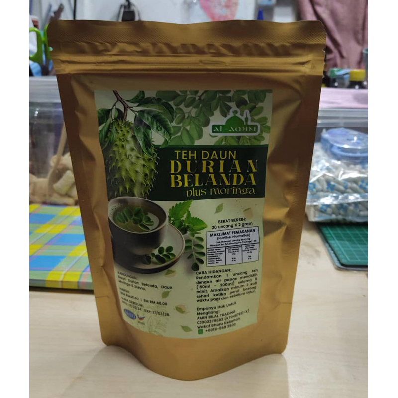 TEH DAUN DURIAN BELANDA MORINGA | Shopee Malaysia