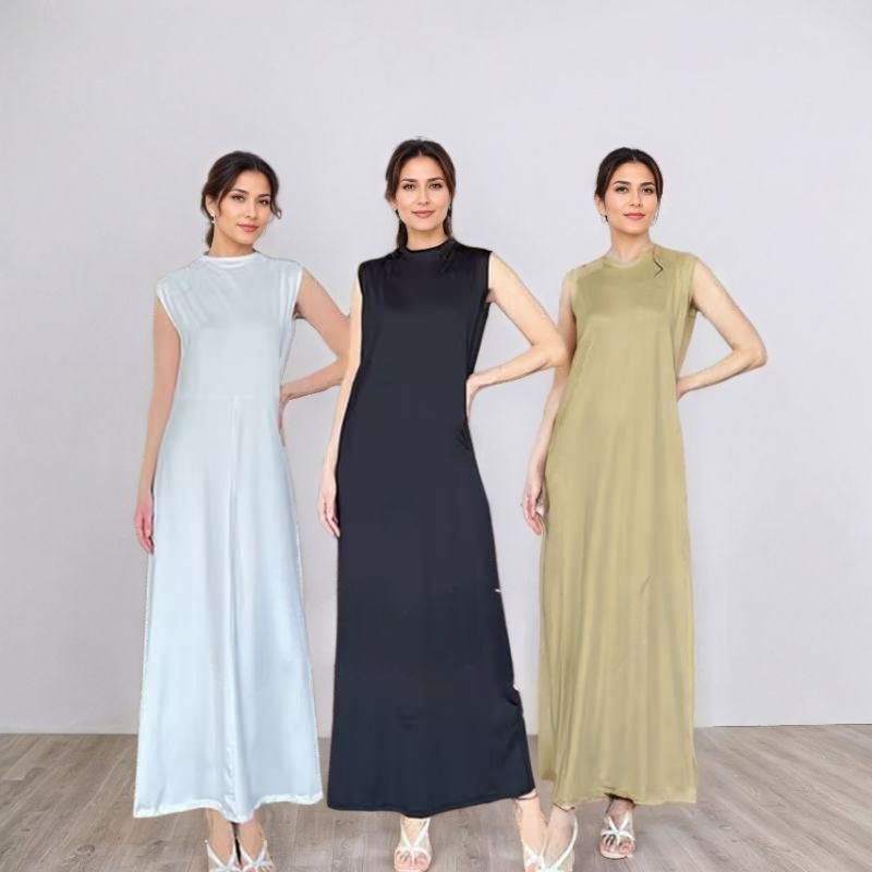 High Neck Sleeves Dress Muslim Inner Dress Premium Polyester Cotton ...