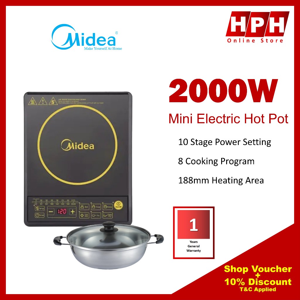Midea Induction Cooker C20-RT2002 200W Induction Cooker 8 Cooking ...