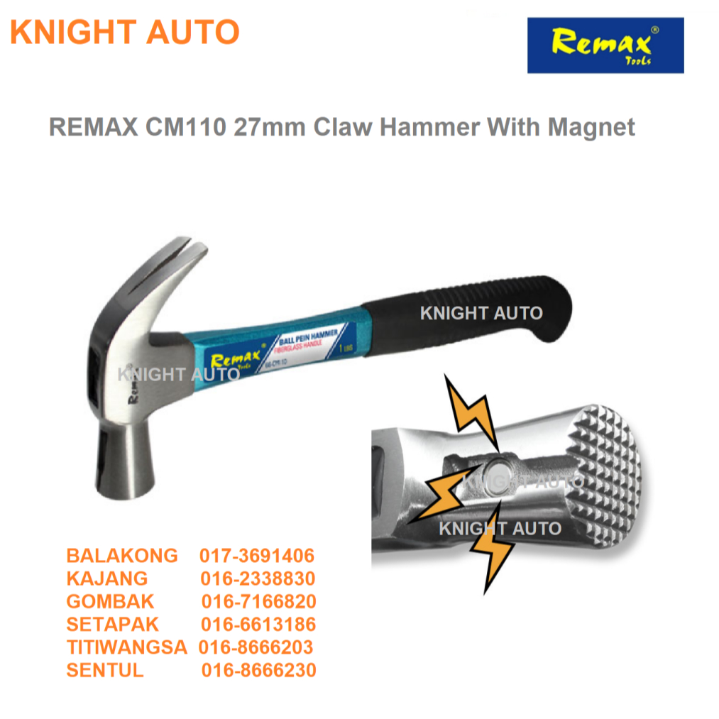REMAX CM110 27mm Claw Hammer With Magnet ID36536 | Shopee Malaysia