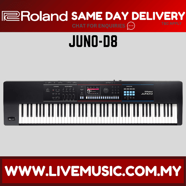 Roland JUNO-D8 Professional 88-Key Keyboard Synthesizer (JUNO D8/JUNOD8) Replace JUNO-DS88 JUNO ...