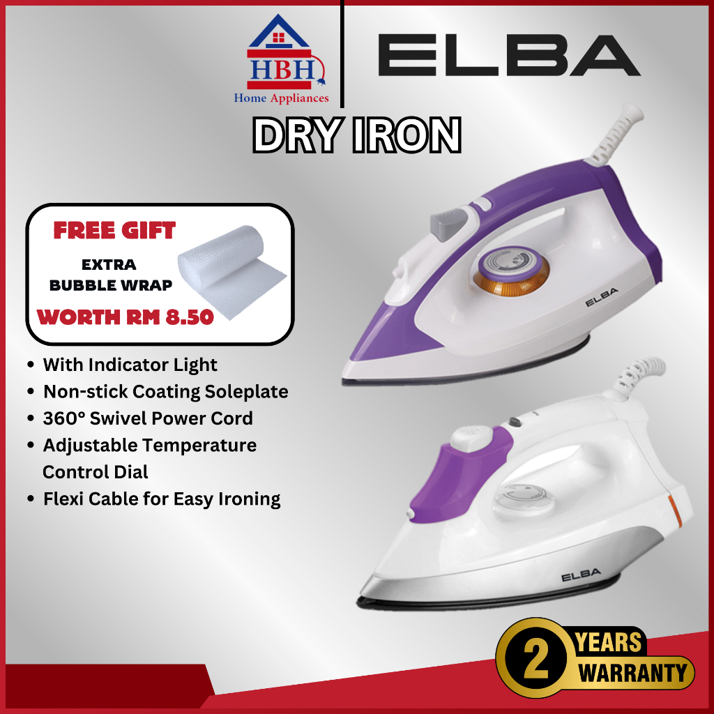 Elba Dry Iron | EDI-G1236 (PP) | EDI-G1303 (PP) | Iron | G1236 | G1303 ...