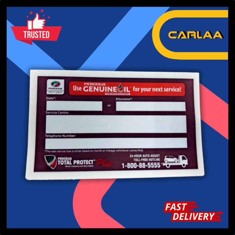 Original Perodua Mileage Stickers / Service Reminder Stickers | Shopee ...