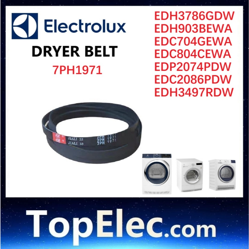 Electrolux Dryer Belt 7PH 1971 EDC704GEWA EDC804CEWA EDP2074PDW ...