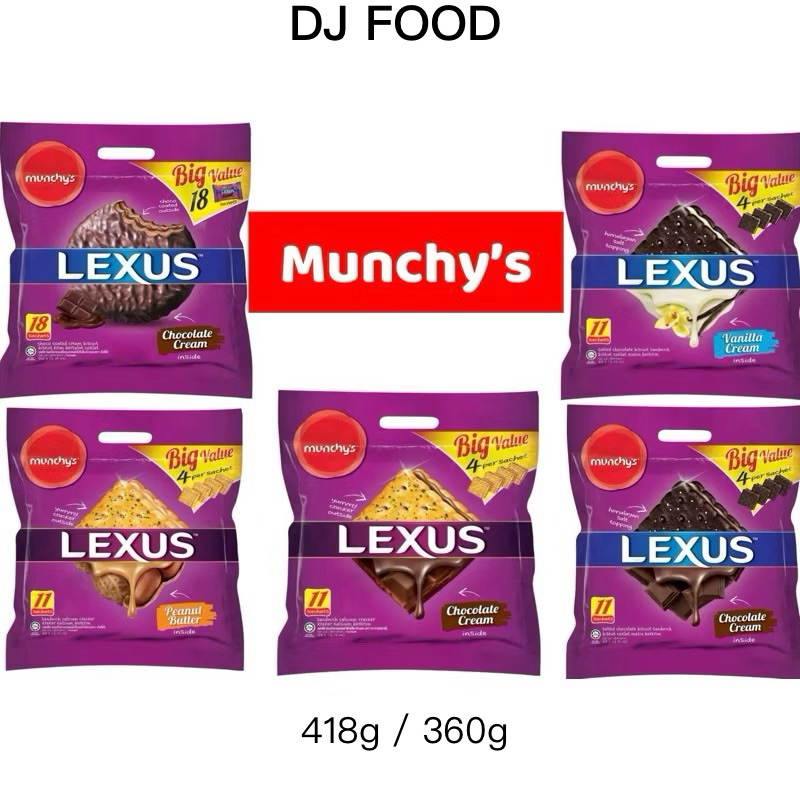 Munchy's LEXUS Sandwich Biscuit - Salted Chocolate / Cracker Chocolate ...