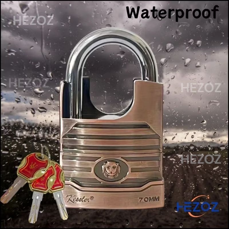 HEZOZ Alarm Lock 70mm 2 YEAR WARRANTY FREE Extra Battery, Kunci Mangga ...