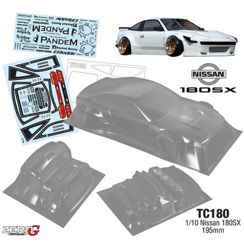 Team C TeamC TC180 1/10 Nissan 180SX 195mm Rc Rwd Drift Car Bodyshell Body Shell | Shopee Malaysia