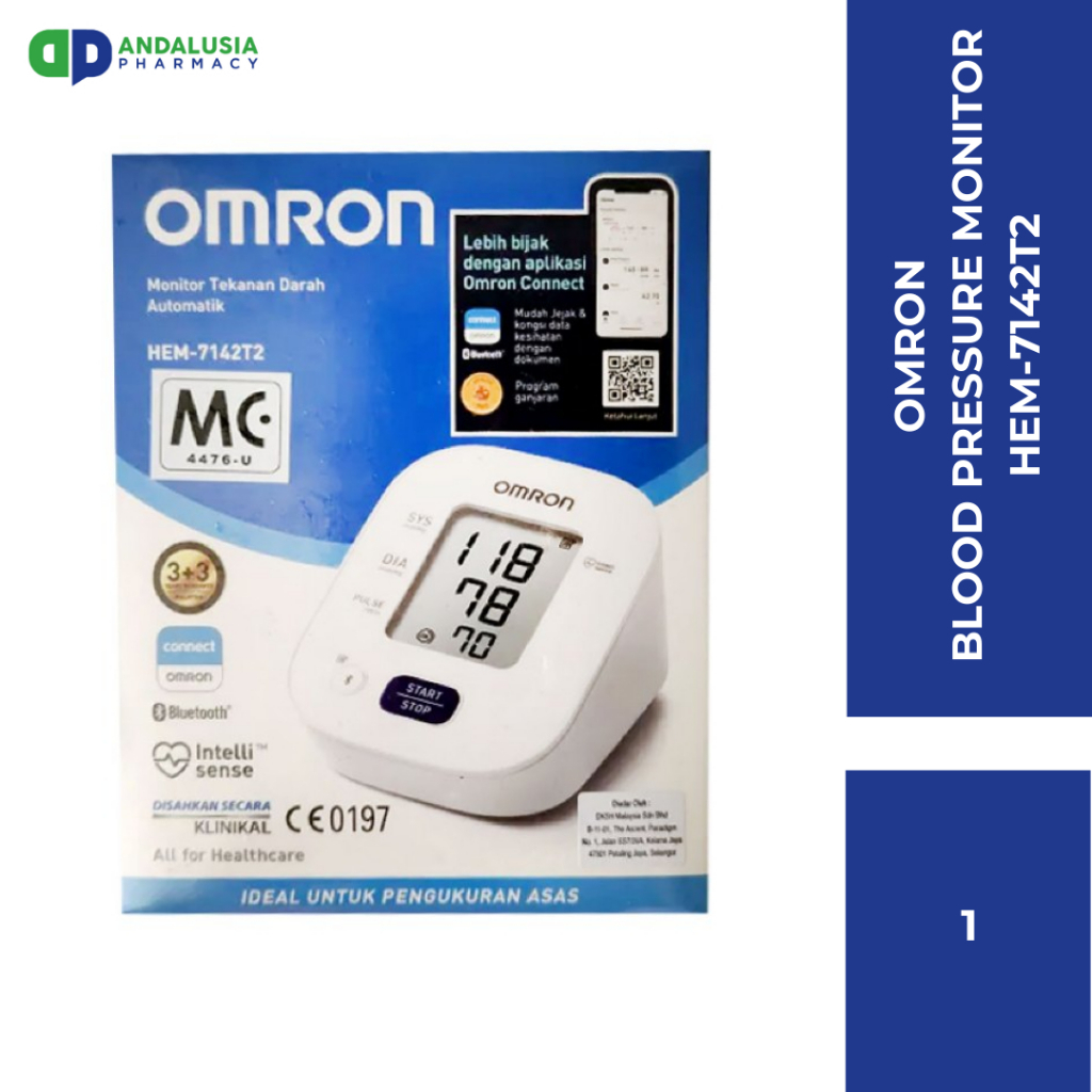 OMRON BLOOD PRESSURE MONITOR HEM-7142T2 (BLUETOOTH) | Shopee Malaysia