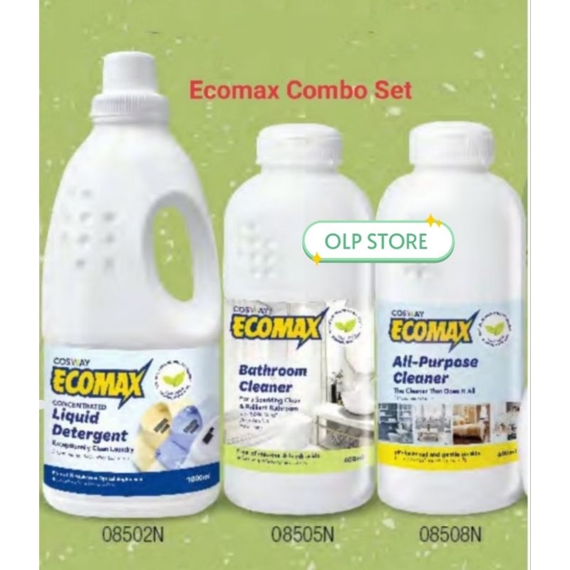 COSWAY ECOMAX CLEANING SET (Liquid Detergent/Bathroom Cleaner/All ...