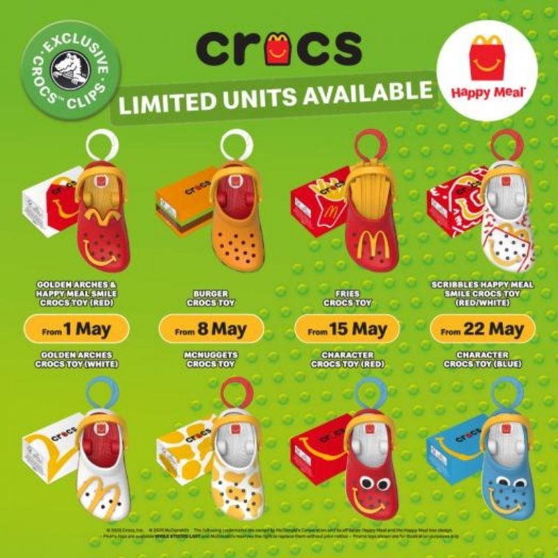 McDonald's Happy Meal Toy Collection May 2025 Crocs | Shopee Malaysia
