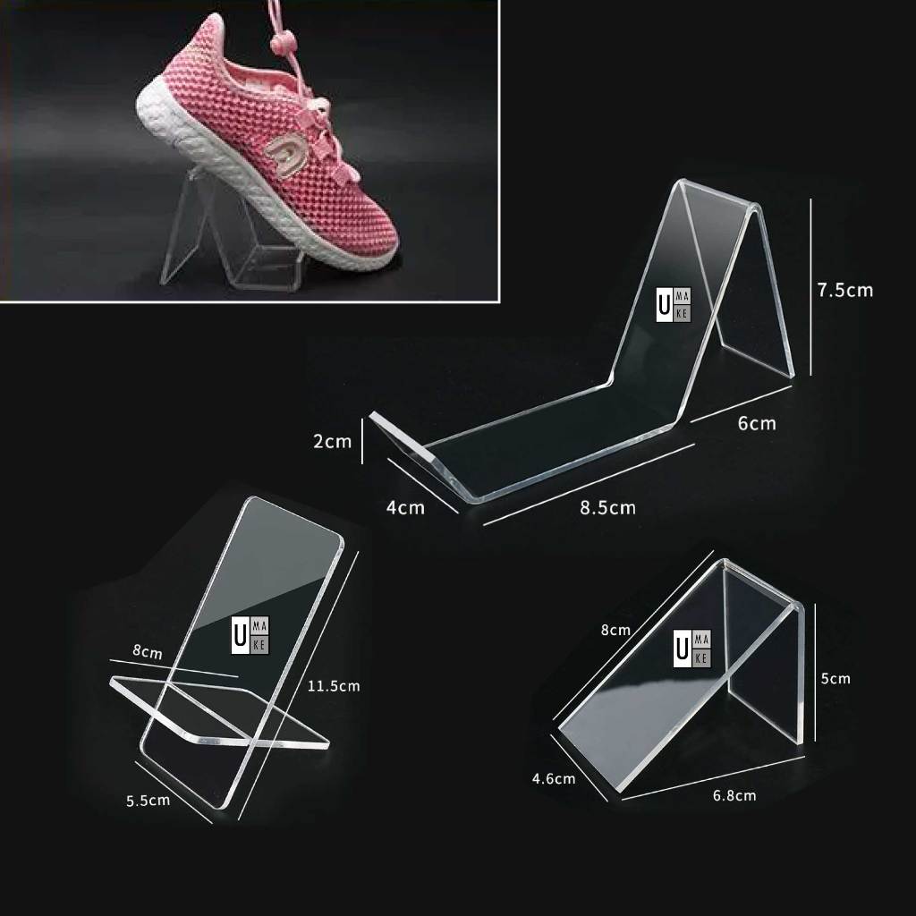 UMAKE Acrylic wallet display / multipurpose rack shoe display rack ...
