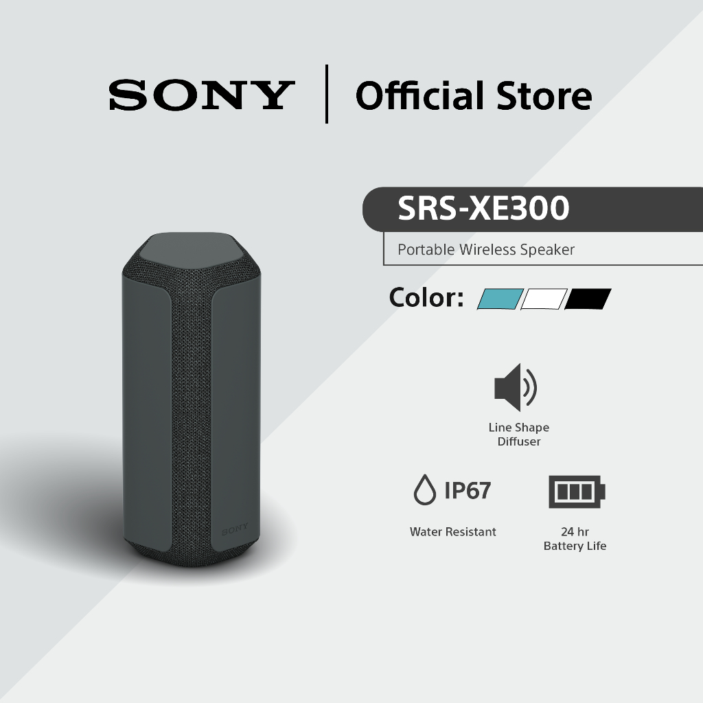 Sony SRS-XE300 Portable Wireless Speaker | Line-Shape Diffuser | 24h ...