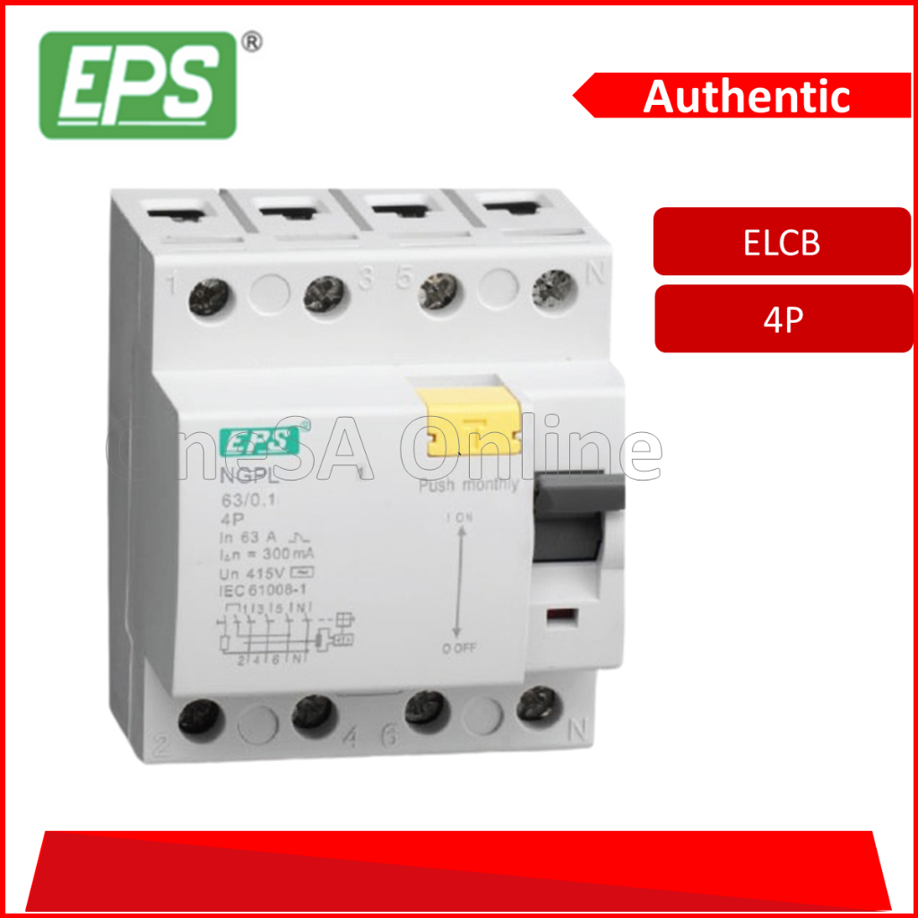 EPS ELCB 4P(ELCB-4P-100A 100MA/300MA) | Shopee Malaysia