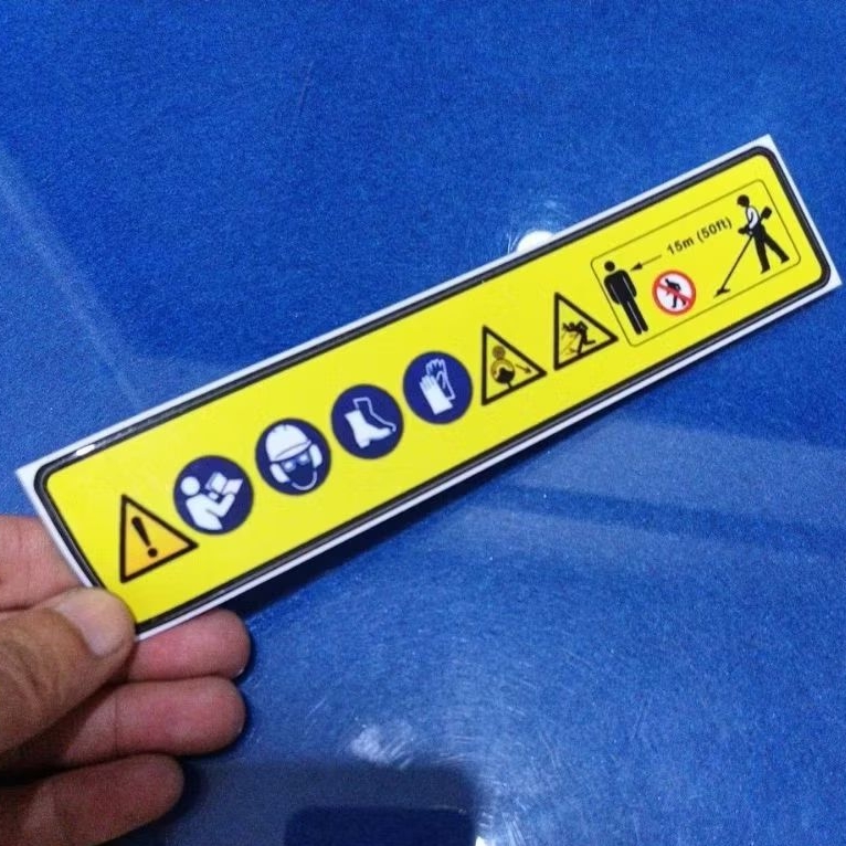 Sticker Amaran Mesin Rumput / Warning Pictogram | Shopee Malaysia