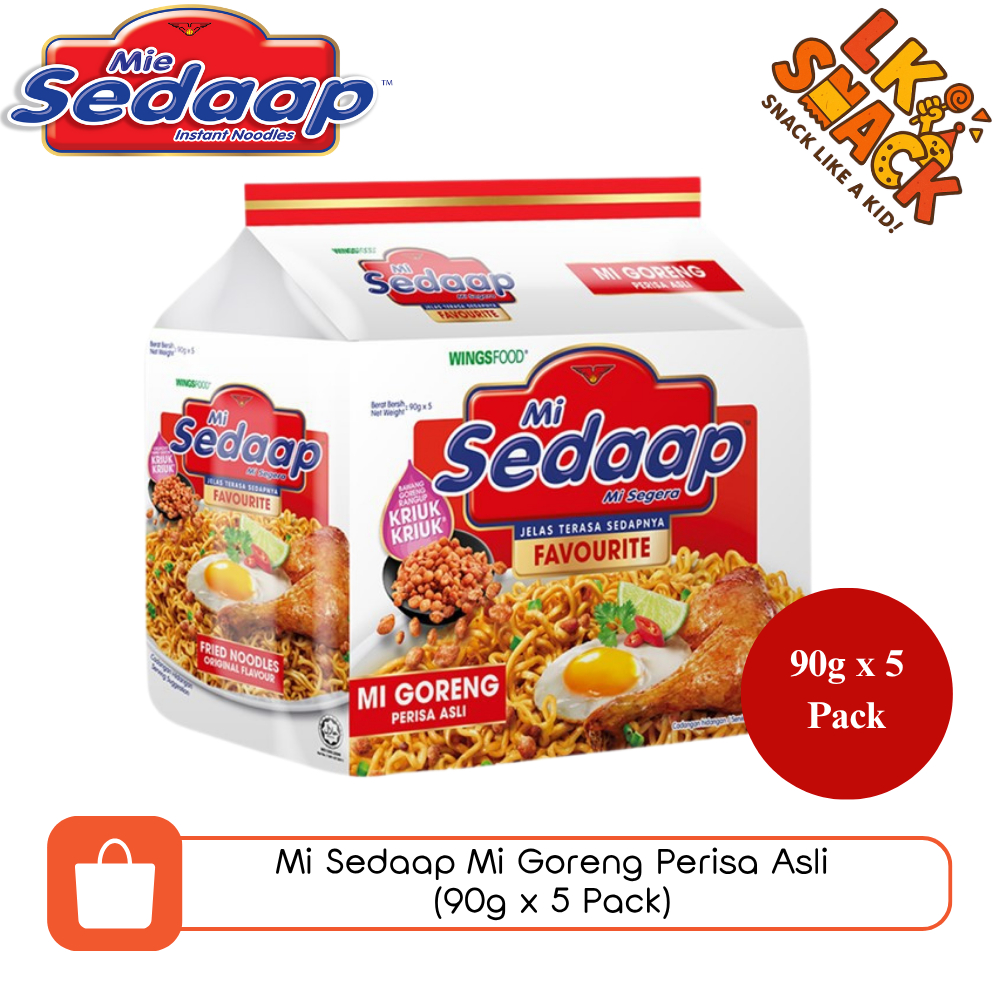 Mi Sedaap Mi Goreng Perisa Asli (90g x 5 Pack) | Shopee Malaysia