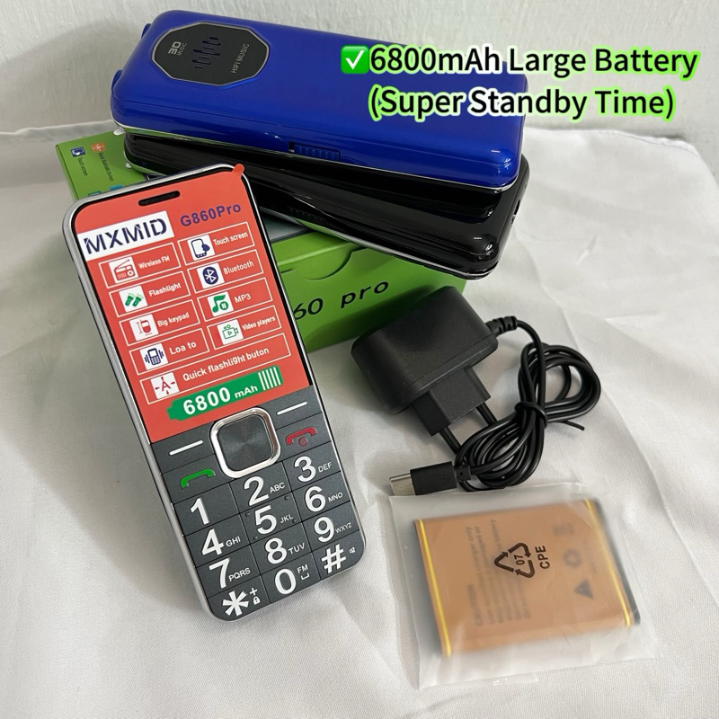 G860Pro 4G Basic Phone Speaker Loud Large Keypad Handphone FM Radio ...