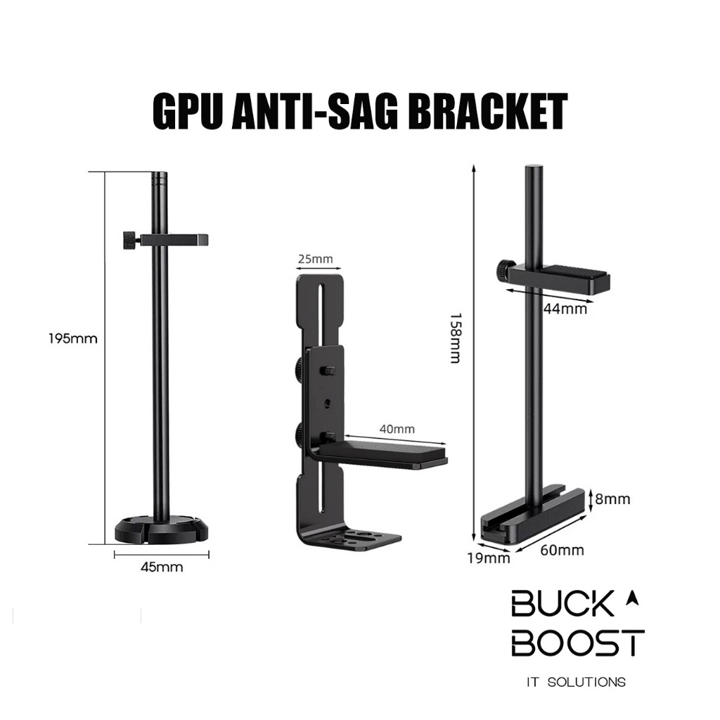 Aluminum Alloy Graphics Card Anti-Sag Bracket Kit, Adjustable GPU ...