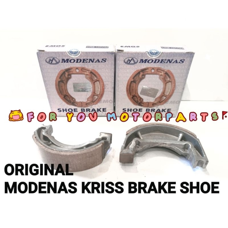 MODENAS BRAKE SHOE FOR KRISS/RG/RC80/FX110/SMASH/GSX 100% ORIGINAL ...