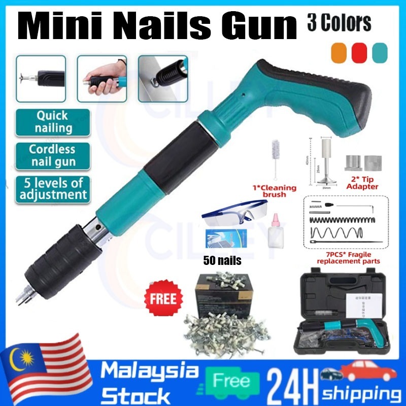 Malaysia Spot Mini Nails Gun With Free 50 Nails Manual Steel+Bag ...
